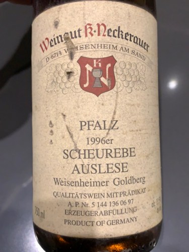K. Neckerauer Weisenheimer Goldberg Scheurebe Auslese | Vivino Brasil