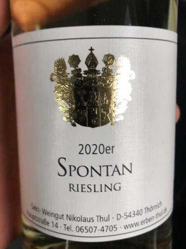Erben Thul Spontan-Riesling | Vivino US