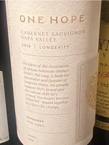 One Hope Longevity Cabernet Sauvignon | Vivino US