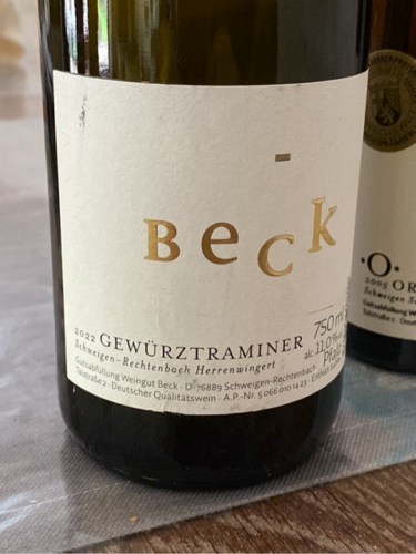 Beck Schweigen-Rechtenbach Herrenwingert Gewürztraminer | Vivino US