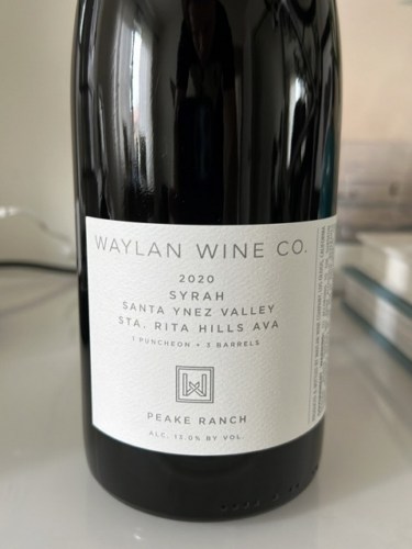 Waylan Wine Co. Peake Ranch Syrah | Vivino US