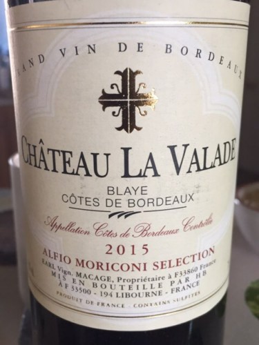 Château La Valade Alfio Moriconi Selection Blaye - Côtes de Bordeaux ...