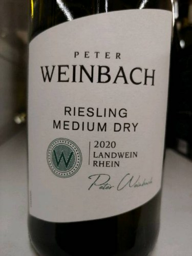 2020 Peter Weinbach Riesling Medium Dry | Vivino US