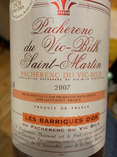 Plaimont Saint Martin Pacherenc du Vic-Bilh Les Barriques d'Or | Vivino US
