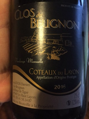 Clos du Beugnon - Jouin Damien Vendange Manuelle Coteaux du Layon ...