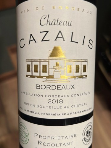Château Cazalis Bordeaux Rouge | Vivino US