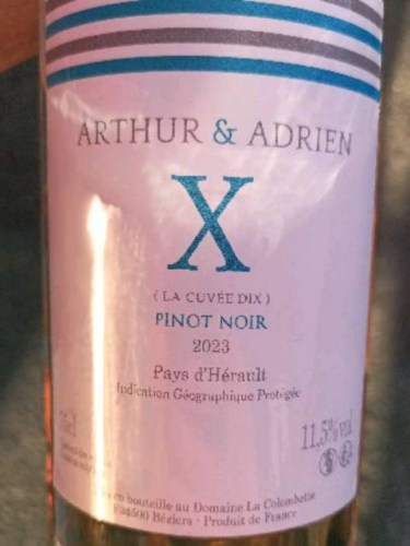 Arthur & Adrien 10 la Cuvée Dix Pinot Noir | Vivino Brasil
