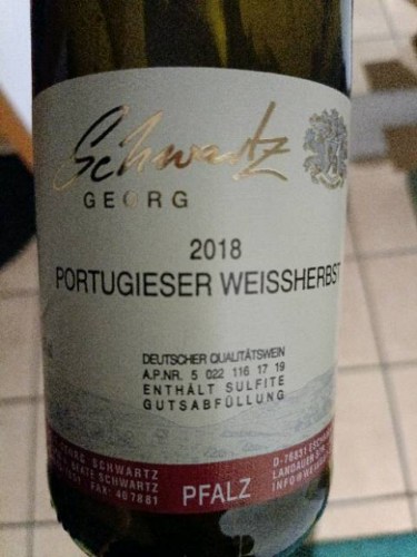 Georg Schwartz Portugieser Weissherbst | Vivino US