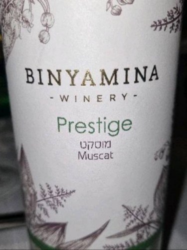 Binyamina Prestige Muscat | Vivino US