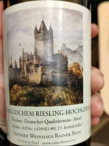 Rainer Boos Burg Cochem Riesling Hochgewächs Trocken | Vivino US