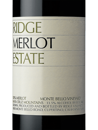 2016 Ridge Vineyards Estate Merlot | Vivino US