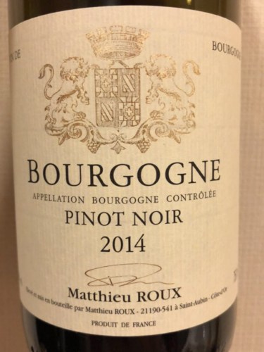 Matthieu Roux Bourgogne Pinot Noir | Vivino US