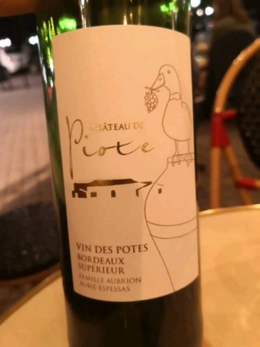 Château de Piote Vin des Potes Bordeaux Supérieur | Vivino 日本