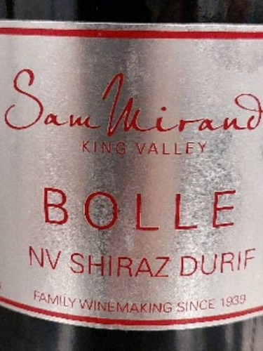 N.V. Sam Miranda Bolle Shiraz - Durif | Vivino US