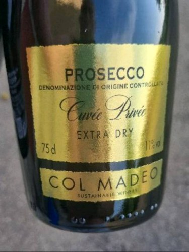 Col Madeo Cuvée Privée Extra Dry Prosecco | Vivino English