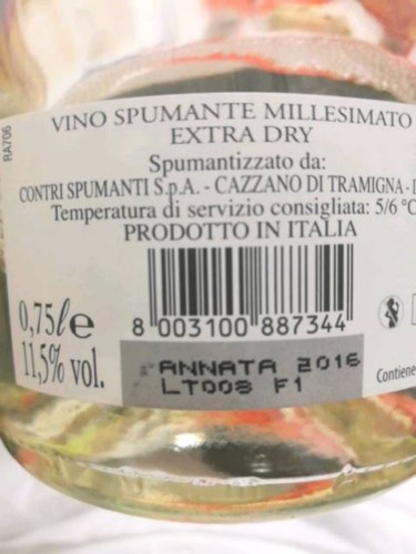 Contri Spumante Millesimato Extra Dry | Vivino US
