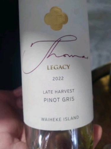 Batch Thomas Legacy Late Harvest Pinot Gris | Vivino US