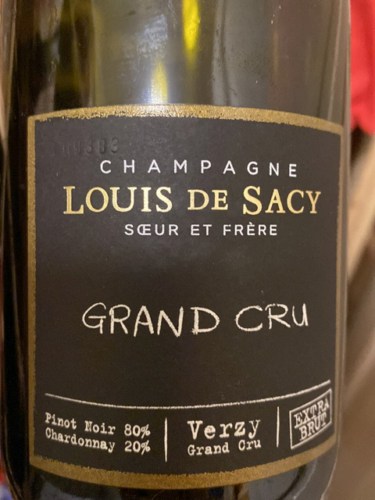 Louis de Sacy Extra Brut Champagne Grand Cru 'Verzy' | Vivino US