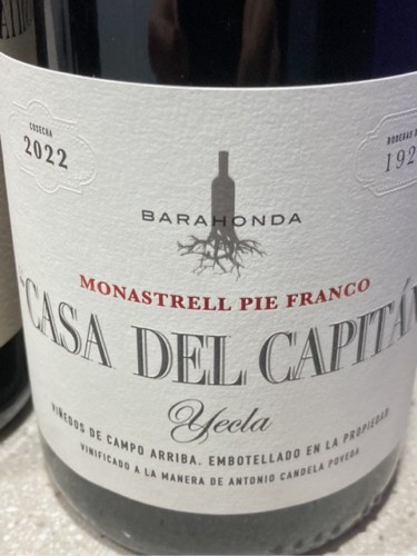 Barahonda Casa del Capitán Monastrell Pie Franco | Vivino US