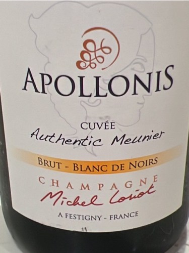 Michel Loriot Apollonis Cuvée Authentic Meunier Brut Blanc de Noirs ...