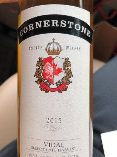 Cornerstone Estate Winery Vidal Select Late Harvest | Vivino English