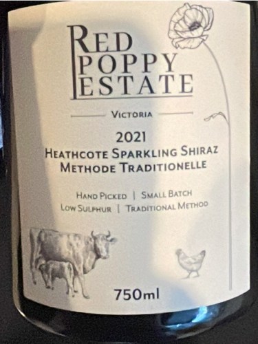 Red Poppy Estate Sparkling Shiraz | Vivino US