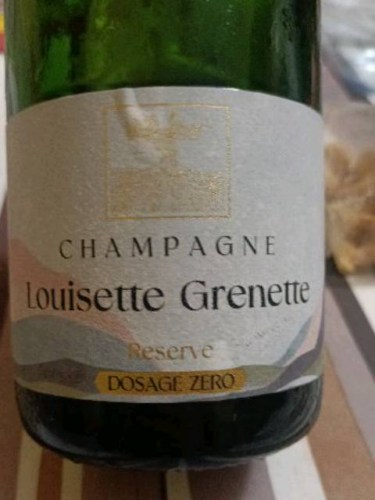 Champagne Louisette Grenette Reserve Dosage Zero Champagne | Vivino US