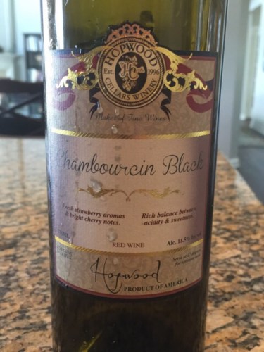 Hopwood Cellars Winery Chambourcin Black | Vivino US
