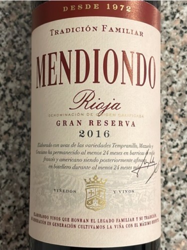 Criadores de Rioja Mendiondo Gran Reserva | Vivino US