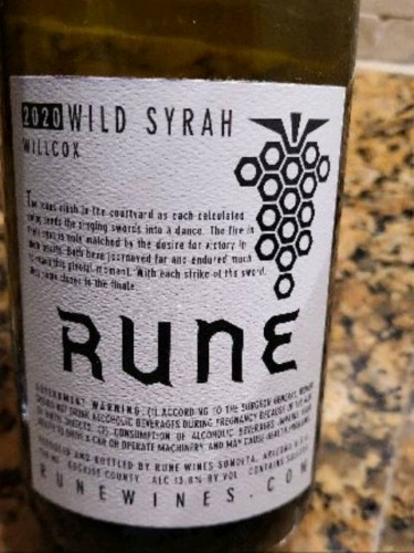 Rune Wild Syrah | Vivino English