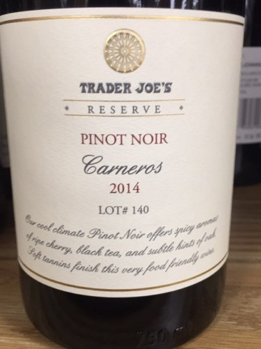 2019 Trader Joe's Pinot Noir Reserve Lot #140 | Vivino United States