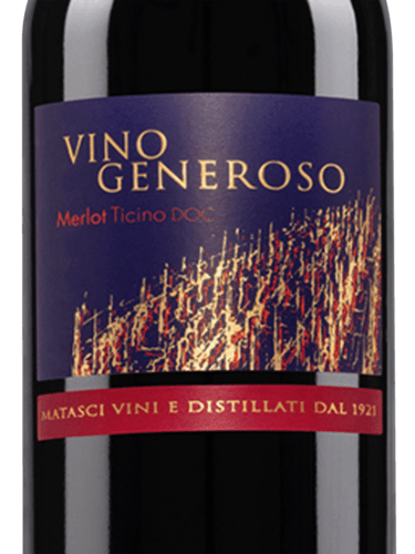 Matasci Vino Generoso Merlot | Vivino English