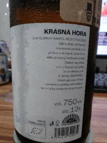 Krásná Hora Chardonnay Barrel Selection | Vivino US