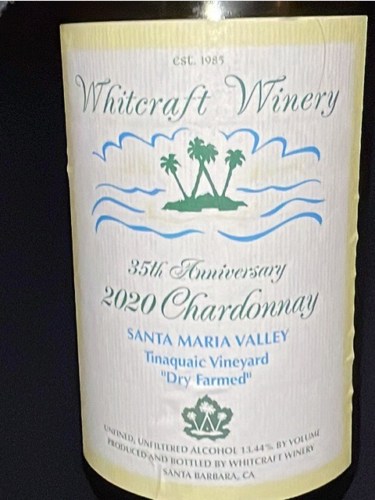 Whitcraft Tinaquaic Vineyard Dry Farmed Chardonnay | Vivino US