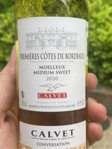 Calvet Premières Côtes de Bordeaux Moelleux Medium Sweet | Vivino US