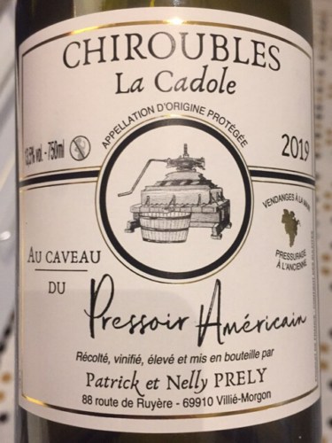 2019 Patrick et Nelly Prely La Cadole Chiroubles | Vivino US