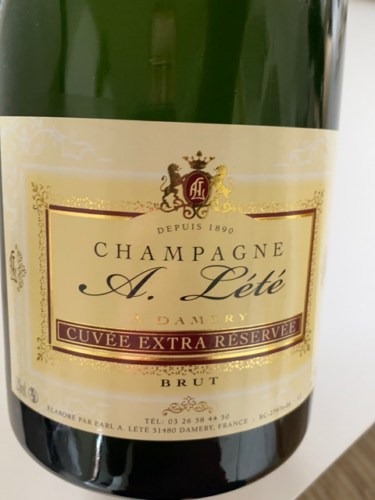 A.Lete Cuvée Extra Réservée Brut Champagne | Vivino France