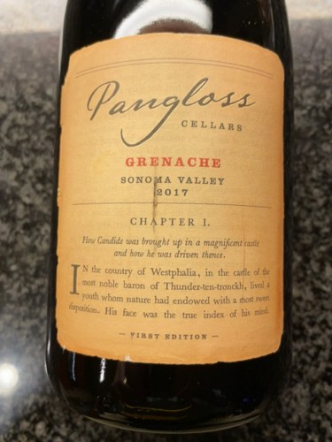 Pangloss Chapter I Grenache | Vivino English