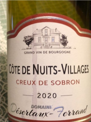 Domaine Desertaux-Ferrand Côte de Nuits Villages 'Creux de Sobron ...