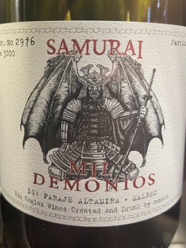 Sin Reglas Wines Mil Demonios Samurai | Vivino US