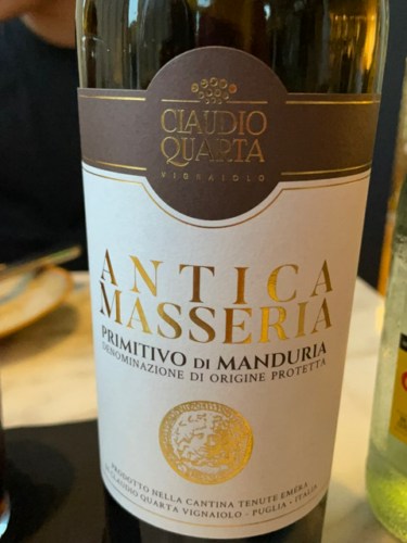 2018 Claudio Quarta Antica Masseria Primitivo di Manduria | Vivino US