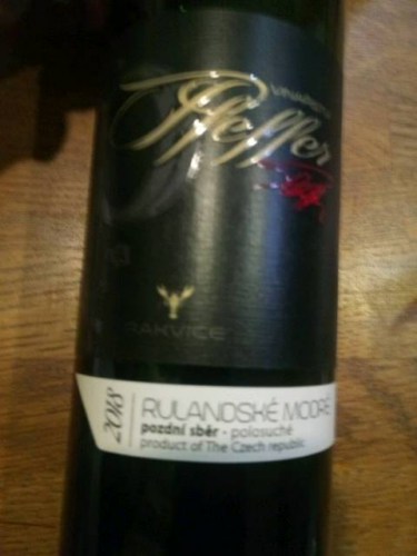 2018 Vinařstvi Pfeffer Rulandské Modré Pozdní Sběr | Vivino US