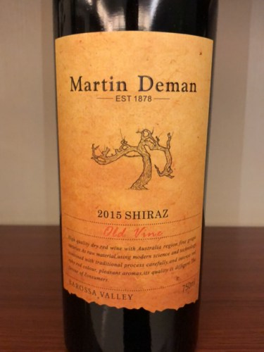 Martin Deman Old Vine Shiraz | Vivino English