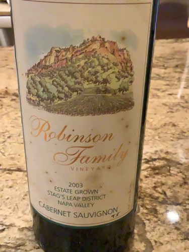 2019 Robinson Family Vineyards Cabernet Sauvignon | Vivino