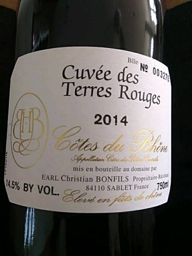 Christian Bonfils Cuvée des Terres Rouges Côtes-du-Rhône | Vivino Italia