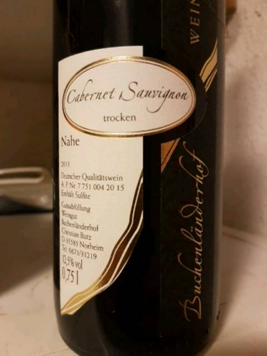 Buchenlanderhof Norheimer Kirschheck Cabernet Sauvignon Trocken | Vivino US