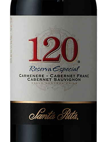 Santa Rita 120 Reserva Especial Carmenère - Cabernet Franc - Cabernet ...