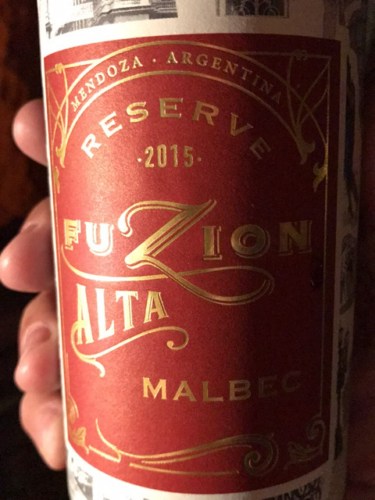 2015 Fuzion Alta Reserve Malbec | Vivino
