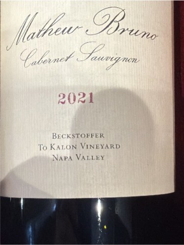Mathew Bruno Beckstoffer To Kalon Vineyard Cabernet Sauvignon | Vivino ...