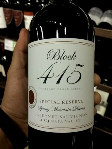 Vineyard Block Estate Block 415 Special Reserve Cabernet Sauvignon ...